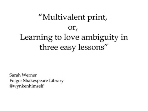 Multivalent Print Ppt