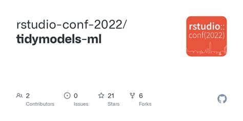 GitHub Rstudio Conf Tidymodels Ml