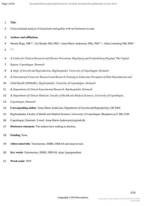 Pdf Cross Sectional Analysis Of Sleep Hours And Quality With Sex