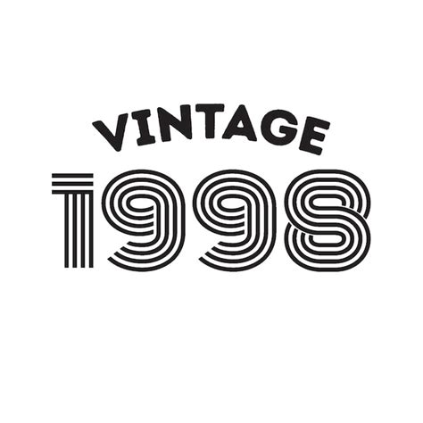 Premium Vector 1998 Vintage Retro T Shirt Design Vector