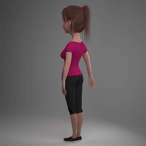 Cartoon Girl Amanda 3d Model By Sashaherz