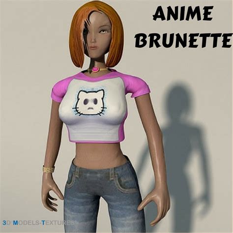 Anime Brunette 3d Model 40 Fbx Free3d