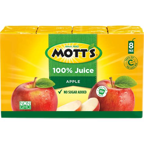 Motts 100 Apple Juice 675 Fl Oz Boxes 8 Count