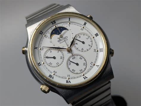 Seiko Vintage 1985 Moon Phase Quartz Chronograph For 524 For Sale From