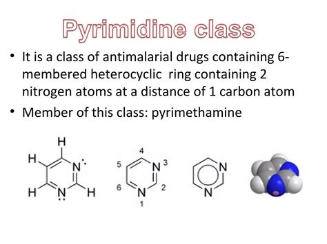 Antimalarial Drugs Pyrimidine Class 2015 Ppt