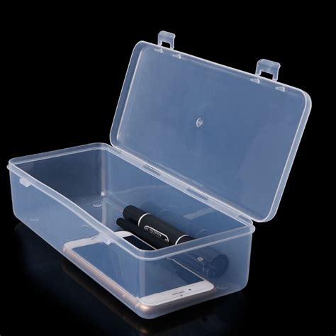 Rectangular Plastic Clear Storage Box Jewelry Cont Vicedeal