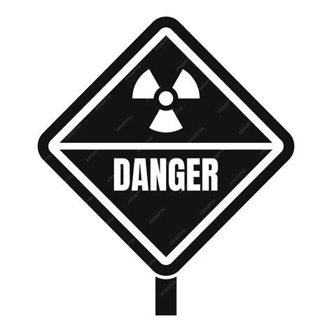 Premium Vector Danger Radiation Zone Icon Simple Illustration Of