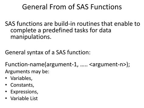 Ppt Chapter 14 Transforming Data With Sas Functions Powerpoint Presentation Id 5278330