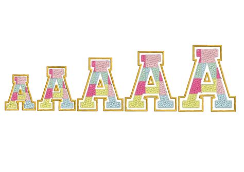 Faux Chenille Patch Alphabet Font Varsity Handmade Sport School Team Players Alphabet Letters