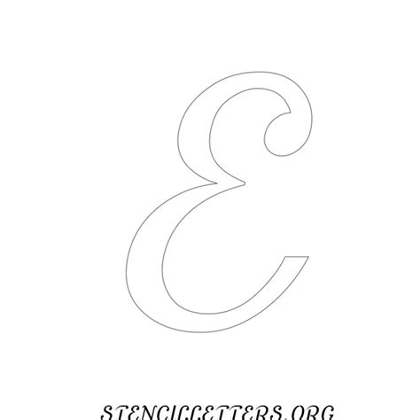 Grand Ornamental Cursive Free Printable Letter Stencils With Outline