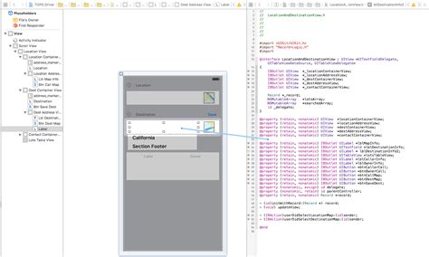 Ios Unable To Establish Connection From Objects To Properties In