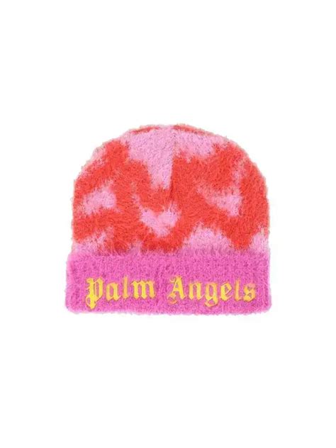Palm Angels Beanie Hat In Pink Editorialist