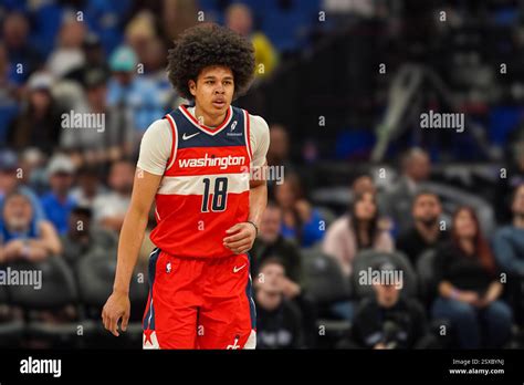 Orlando Florida Usa February 23 2025 Washington Wizards Forward Kyshawn George 18 At The