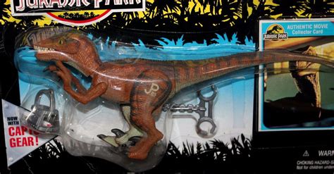 Nos 1993 Kenner Jurassic Park Velociraptor With Slashing Jaws Figure