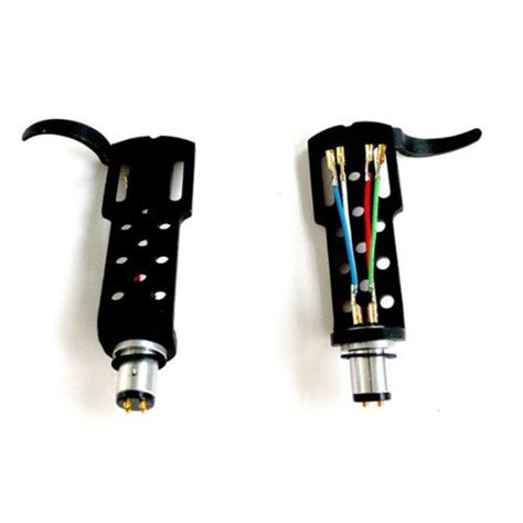 Turntable Record Player Phono Cartridge Headshell With Gold Leads Black