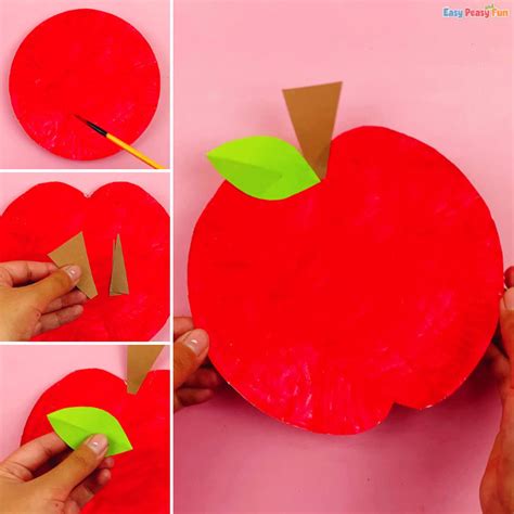 Paper Plate Apple Craft Easy Peasy And Fun