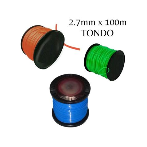 Filo Per Decespugliatore Tondo 27 Bobina 100mt Tagliaerba Cavo Matassa