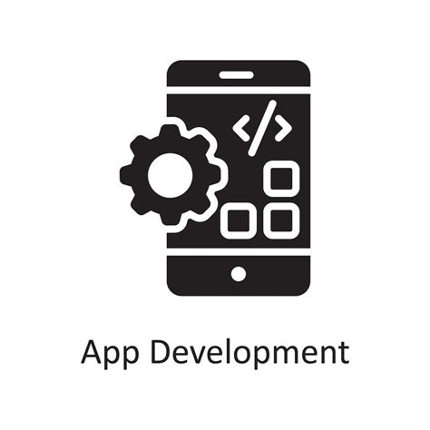 App Development Vector Solid Icon Design Illustration Design And
