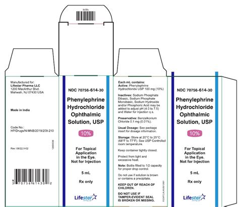Phenylephrine Hydrochloride Solution Drops