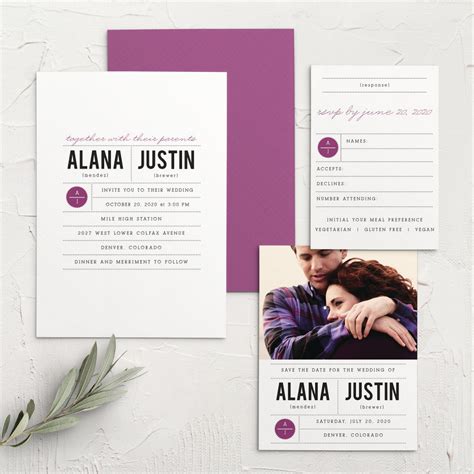 Clean And Classic Wedding Invitations By Basic Invite