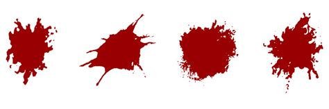 Cat Kuas Splash Set Percikan Darah Noda Darah Kotor Noda Tinta Merah Horor Koleksi Drop Spot