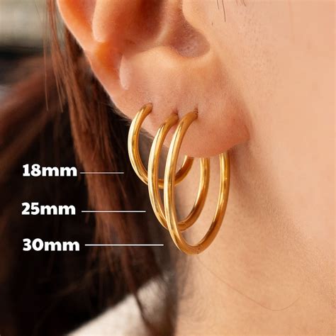 Gold Hoops Earrings 18k Gold Filled Hoop Earrings Dainty Thin 18 25