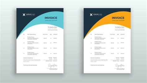 Professional Creative Invoice Template Design For Your Business