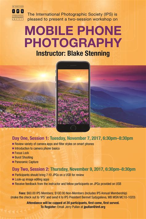 Events For March 2026 Imf World Bank International Photographic Society