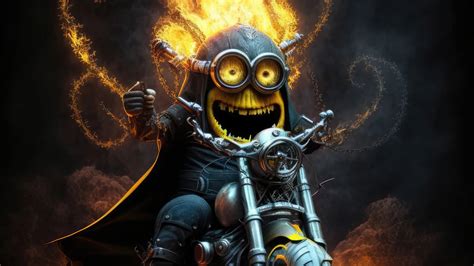 Minion As Ghost Rider Wallpaperhd Superheroes Wallpapers4k Wallpapersimagesbackgrounds