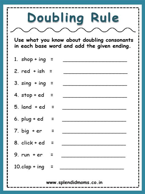 Doubling Rule Worksheet Pdf