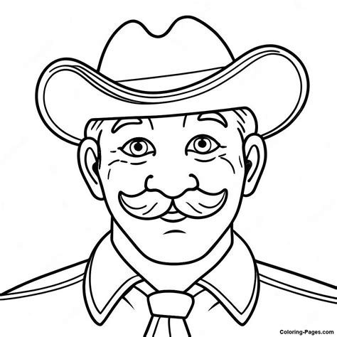 Funny Dad With Mustache Coloring Page Coloring