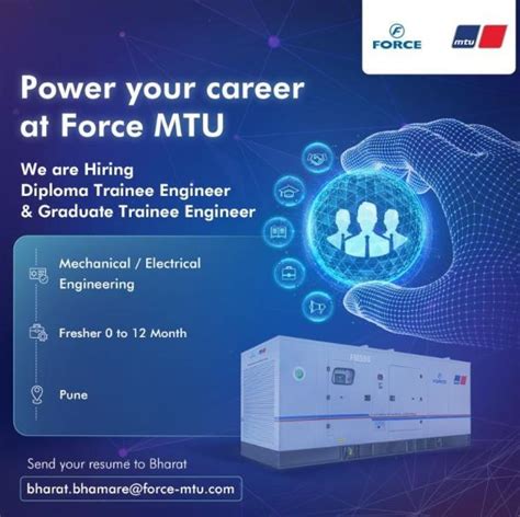 Force Mtu Hiring Diploma Trainee Engineer And Graduate Trainee Engineer