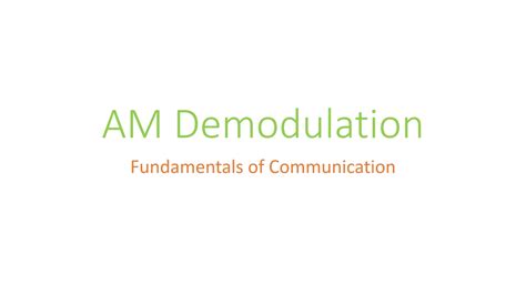 AM Demodulation Matlab Simulation Simulink YouTube