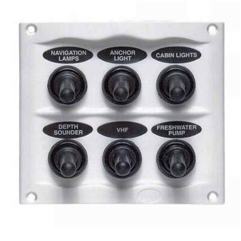 Marinco Bep 900 Compact Series 6 Way Spray Proof Switch Panel