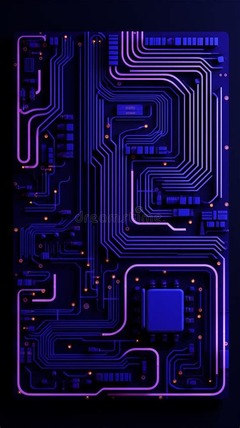 Circuit Technology For Artificial Intelligence Stock Illustration
