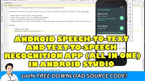 android speech to text and text to speech recognition app all in one