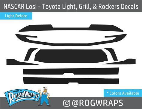 Nascar Losi 112 Blackout Or Custom Color Light And Grill Kit Rc Car