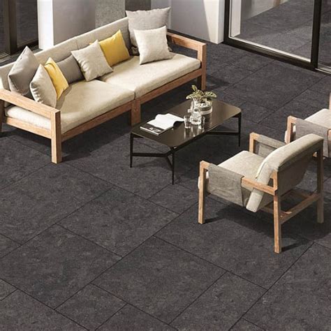 Fossil Nero Outdoor Porcelain Paving Tiles 900x600mm 20mm Ammaari