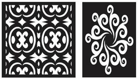 Laser Cut Floral Grille Pattern Design Free Dxf File