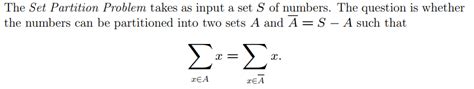 solved prove that the set partition problem is np by