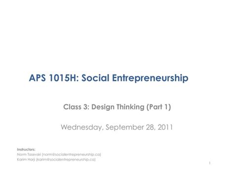 Aps 1015h Class 3 Design Thinking Part 1 Ppt