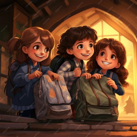 Premium Ai Image Funny Friends Classmates