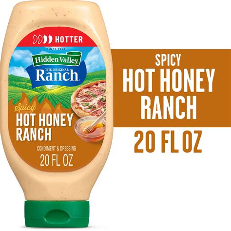 Hidden Valley Spicy Hot Honey Ranch Condiment And Dressing 20 Fl Oz