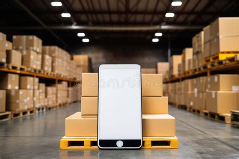 Cell Phone On Warehouse Pallet Stock Illustration Illustration Of