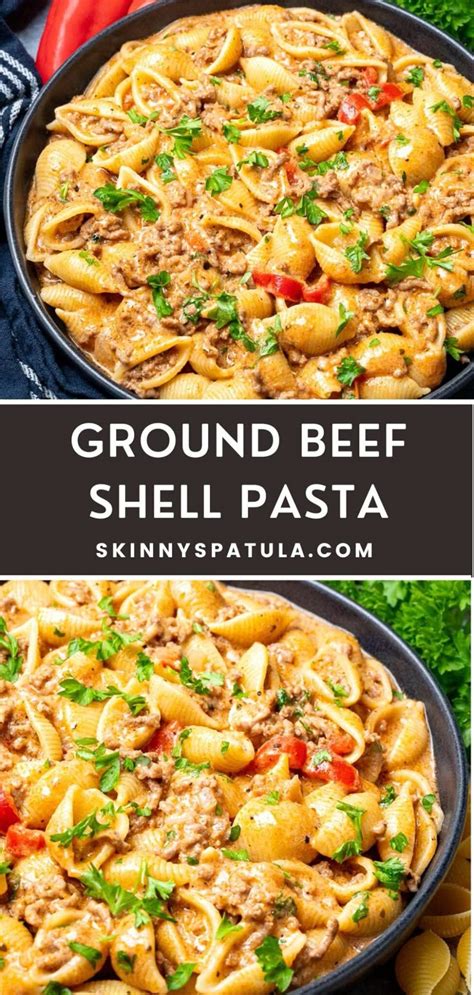 Ground Beef Shell Pasta Shell Pasta Recipes Small Shell Pasta Recipe