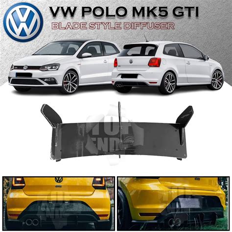 Volkswagen Polo Mk5 6c Gti Blade Style Diffuser Vw Polo 6c Bumper