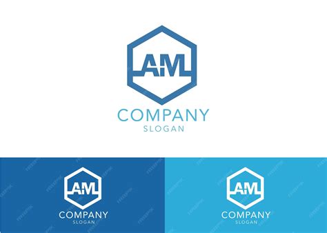 Premium Vector Modern Monogram Initial Letter Am Logo Design Template