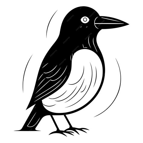 Premium Vector Crow On A White Background Vector Illustration Of A Crow