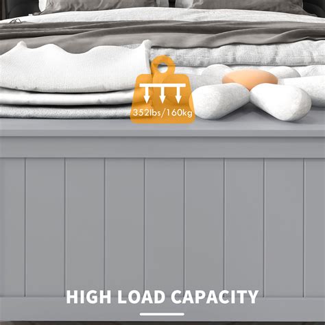 Homcom Storage Chest With 2 Safety Hinges