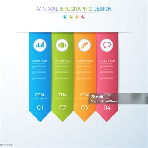 Infographic 요소 전체에서 비즈니스 아이콘 컬러 백그라운드 프로세스 또는 단계 및 옵션 워크플로 다이어그램 디자인 요소 Eps10 그림을 벡터 0명에 대한 스톡
